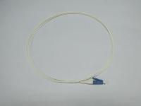 China RoHS,ISO White cable LC SM Fiber Optic Pigtail with heat shrinkable tube for sale