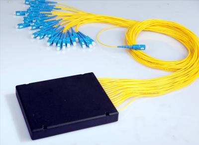 China Single Mode and Multi Mode 1×32 PLC Fiber Optic Splitter for System and Signal Monitoring for sale