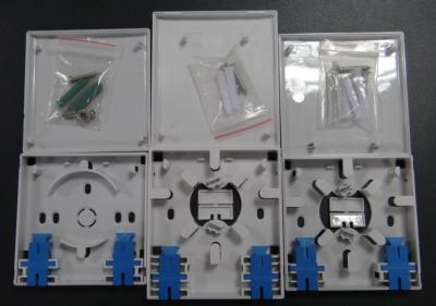 China CY / FB - 002A 86 * 86 * 23mm Fiber Optic Terminal Box suitable for 2 pcs SC adapters for sale