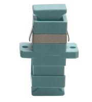 China ISO RoHS ABS / PBT Aqua Blue color OM3 SC Simplex MM fiber optic adapter for sale
