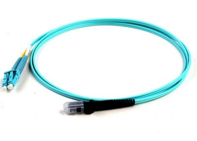 China Aqua Blue Fiber Optic Patch Cord MTRJ To LC/UPC OM3 50/125 Duplex 2.0mm 5Mtrs OFNR for sale