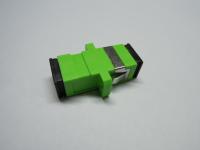 China Simplex SC APC SM Fiber Optic Adapter Stability With Green Housing for sale
