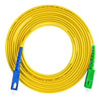 China Yellow PVC Fiber Optic Patch Cable SC / APC to SC / UPC SX SM 0.9 2.0 3.0 mm for sale