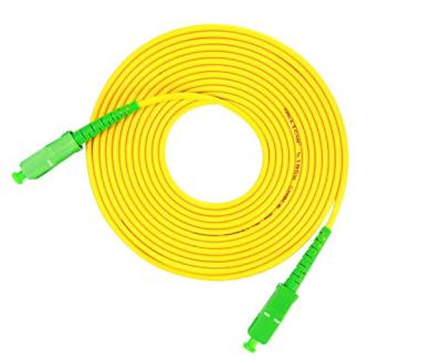 China 0.9 2.0 3.0mm LSZH Fiber Optic Patch Cable SC / APC Simplex SM Low Insertion Loss for sale