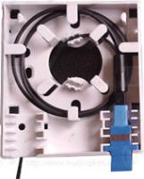 China white color Small 86 Fiber Optic Terminal Box Socket Panel Plastic Shell SC 2 Adapter for sale