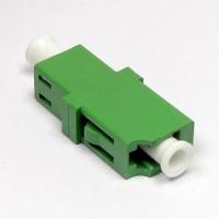 China LC / APC SM Simplex RoHS standard fiber optic Adapter,Green color for sale