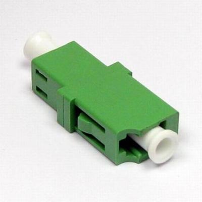 China LC / APC SM Simplex RoHS standard fiber optic Adapter,Green color for sale