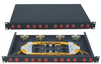 China Cold rolled steel sheet electrostatic spraying FC12 Rack-Mounted Fiber Optic Patch Panel for sale