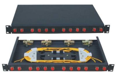 China Cold rolled steel sheet electrostatic spraying FC12 Rack-Mounted Fiber Optic Patch Panel for sale