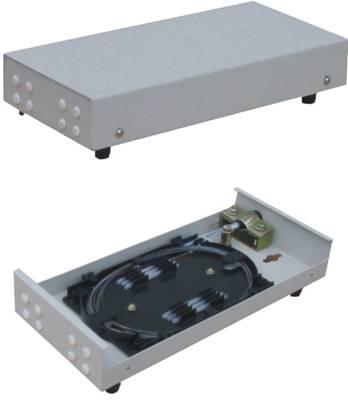 China Cold Steel 12 port Wall Fiber Optic Terminal Box, SC adapter and pigtail 330 * 183 * 70mm for sale