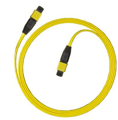 China Singlemode Or Multimode 1M, 3M, 5M, Customized Yelow color MPO Fiber Optic Patch Cord for sale