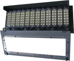 China 19'' Standard Structure Sliding Tray design black MPO/MTP Fiber Optic Cassette for Truck Network System for sale