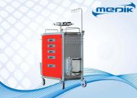 China Four Aluminum Columns Emergency Medical Cart With Central Drawer Lock for sale