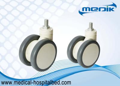 China 125mm Twin Wheels Medical Casters With Hard Wearing Polyurethane Tires for sale