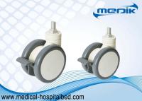 China 125mm Twin Wheels Medical Casters With Hard Wearing Polyurethane Tires for sale