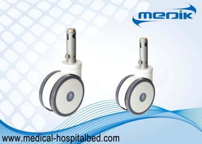 China Central Locking Medical Casters Bed Casters Wheels 45 Degree Cam Movement for sale