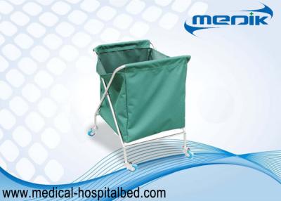 China Laundry Clinical Trolleys For Collecting Dirty Clothing With One Green Bag for sale