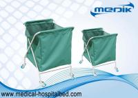 China Laundry Clinical Trolleys For Collecting Dirty Clothing With One Green Bag for sale