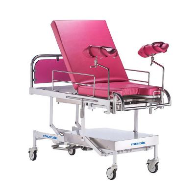 China Hospital Labor Hydraulic Delivery Bed Female Maternity Birthing Beds With Manual Crank Trendelenburg Function for sale