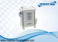 China Luxury Drug Medical Storage Carts / Medication Carts For Hospitals Cream Color for sale