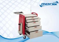 China Luxurious Medical Emergency Cart With Central Drawer Lock Total 6 Drawers for sale