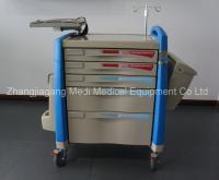 China Luxurious Medical Emergency Cart With Central Drawer Lock Total 6 Drawers for sale