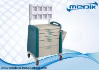 China ABS Material Five Drawers Anesthesia Cart for sale