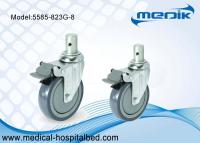 China Round Stem Models 5 Inch Medical Castors , Care And Hospital Bed Casters for sale