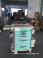 China CE ISO Certified Medical Crash Cart Hospital Resuscitation Trolley With Five Drawers for sale