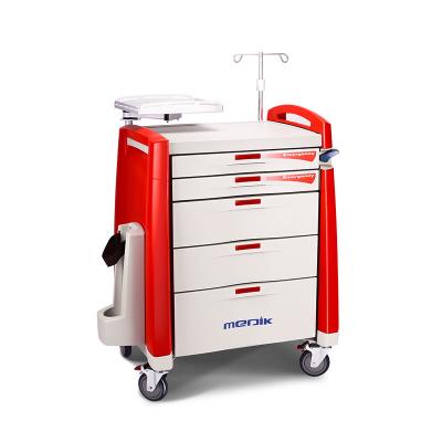 China Anesthesia Seamless Drawer Medication Dispensing Trolley , Medicine Crash Cart for sale