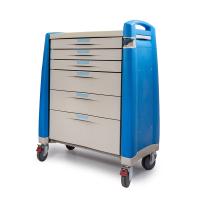 China Anesthesia Seamless Drawer Medication Dispensing Trolley , Medicine Crash Cart for sale