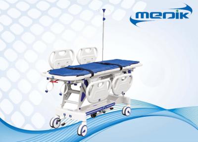 China Height Adjustable Luxury Patient Transportation Trolley With 4 Pcs PP Siderail for sale