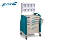 China ABS Emergency Treatment Trolley Medical Crash Cart With Oxygen Cylinder Holder for sale