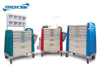 China ABS Emergency Treatment Trolley Medical Crash Cart With Oxygen Cylinder Holder for sale
