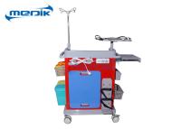 China ABS Medical Crash Cart Hospital Emergency Trolley With Five Colorful Drawers for sale