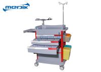 China ABS Medical Crash Cart Hospital Emergency Trolley With Five Colorful Drawers for sale