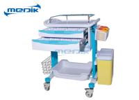 China Movable ABS Hospital Trolley Clinical Medicine Medical Crash Cart Delivery Trolley for sale
