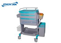 China Three Drawers Emergency Medicine Drug Trolley With Castors 600*460*1000mm for sale