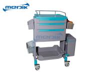 China Three Drawers Emergency Medicine Drug Trolley With Castors 600*460*1000mm for sale