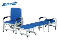 China Durable Medical Folding Chair Hospital Accompany Sleeping Chair With Castors for sale