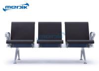 China Colorful Hospital Bank Airport Waiting Chair Black Color With Aluminum Frame for sale