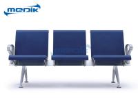 China Colorful Hospital Bank Airport Waiting Chair Black Color With Aluminum Frame for sale