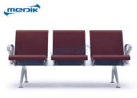 China Colorful Hospital Bank Airport Waiting Chair Black Color With Aluminum Frame for sale