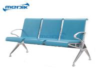 China Colorful Hospital Bank Airport Waiting Chair Black Color With Aluminum Frame for sale