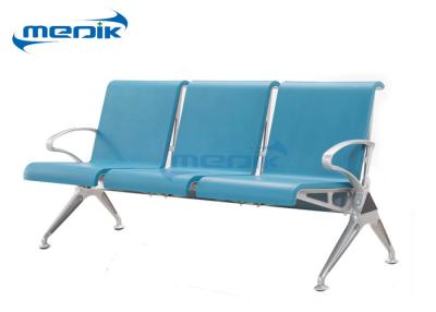 China Colorful Hospital Bank Airport Waiting Chair Black Color With Aluminum Frame for sale