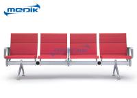China 4 Seater Hospital Furniture Chairs Cold - Roll Steel Frame For Clinic for sale