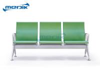 China 3 - Seater Medical Waiting Room Chairs Steel Cross Beam With Metal Finish for sale