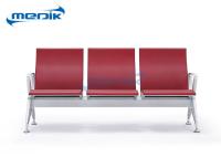 China 3 - Seater Medical Waiting Room Chairs Steel Cross Beam With Metal Finish for sale