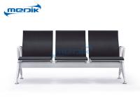 China 3 - Seater Medical Waiting Room Chairs Steel Cross Beam With Metal Finish for sale