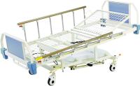 China 4 Function Hydraulic Medical Patient Bed With Aluminum Alloy Side Rails for sale